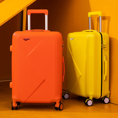 Yellow Orange color trolley suitcase travel luggage